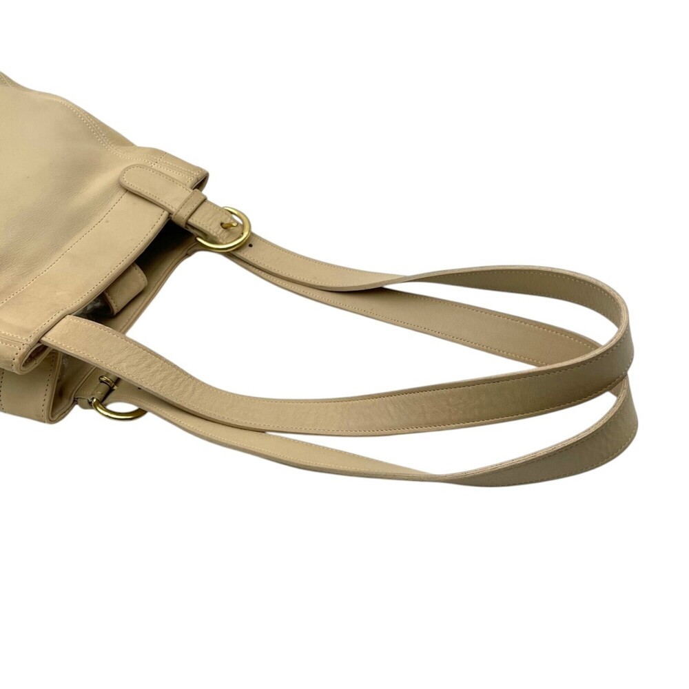 OTHERS | Bags | Coach Shoulder Bag Leather Cowhide Beigeivory Gold ...